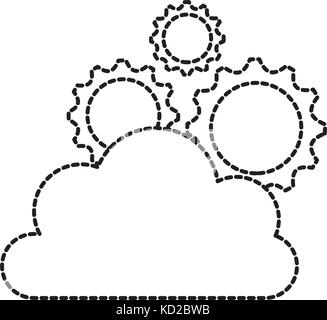 cloud computing gears solution teamwork network media Stock Vector Image & Art - Alamy