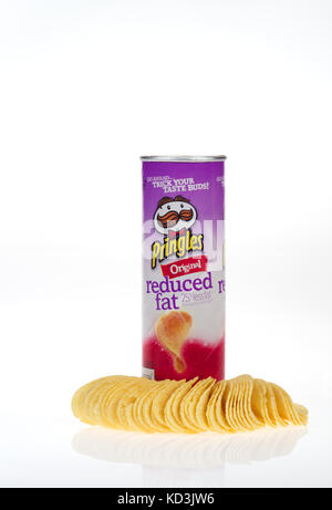 PRINGLES Original, Potato Chips on white background Stock Photo - Alamy