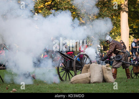 BRATISLAVA, SLOVAKIA - SEP 30: Fight during annual re-enactment of ...
