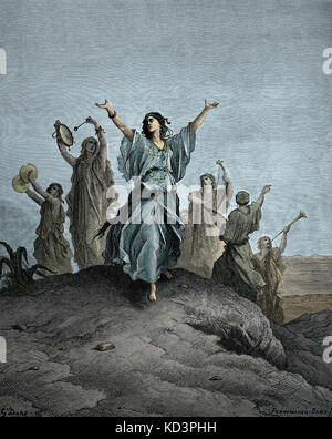 Iphis, daughter of Jephtha, going towards her father to be sacrificed ...