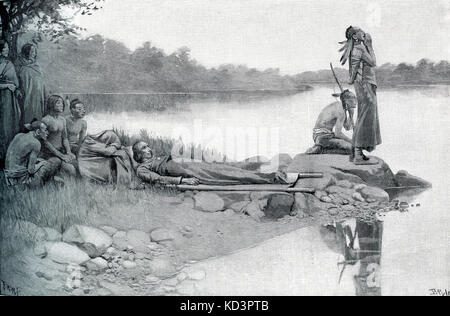 Death of Chief Wamsutta also known as Alexander Pokanoket of the Stock ...