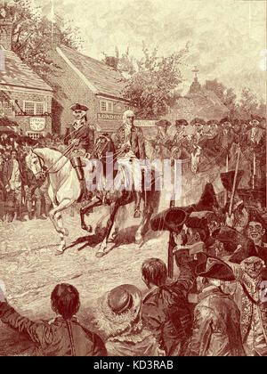 Evacuation of New York by the British, November 25, 1783 Stock Photo ...