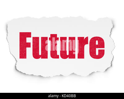 Timeline concept: Future on Torn Paper background Stock Photo - Alamy