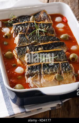 Baked mackerel fillet Stock Photo - Alamy