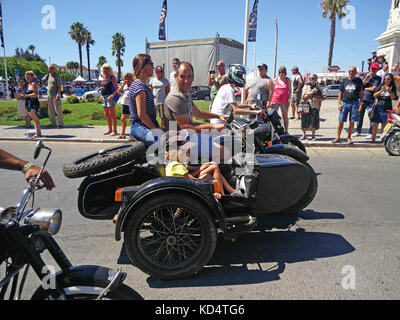 FARO, PORTUGAL - JULY 23rd: Parade of classic motorcycles in the 36th ...