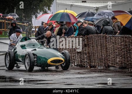 1957 Vanwall Formula 1 car at the 2017 Goodwood Revival, Sussex, UK ...