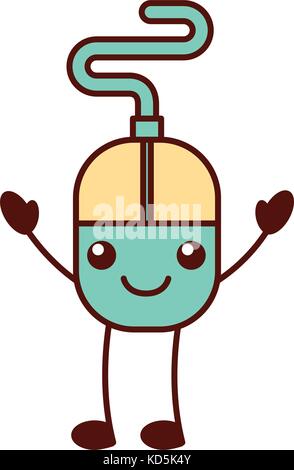 kawaii computer mouse icon Stock Vector Image & Art - Alamy