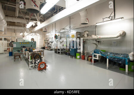 Engineering workshop on board CSCL Venus, a modern container ship Stock ...