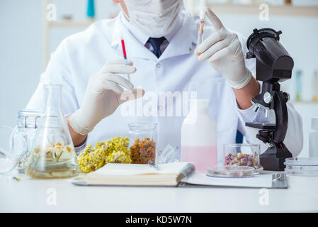 Chemist mixing perfumes in the lab Stock Photo - Alamy