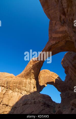 Triple Arches in Arches National Park, Utah, United States Stock Photo ...