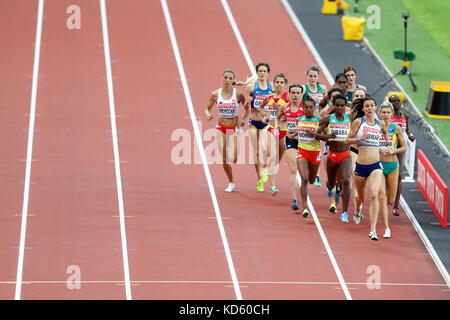 Fantu WORKU (Ethiopia) competing in the Women's 3000m Final at the 2018 ...