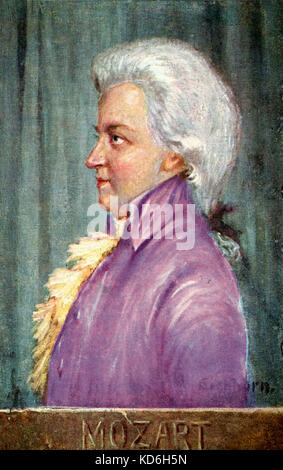 WOLFGANG AMADEUS MOZART Austrian composer Date: 1756 - 1791 Stock Photo ...