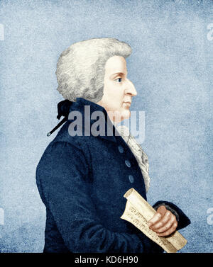Wolfgang Amadeus Mozart portrait Stock Photo - Alamy