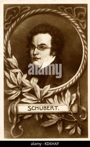 Franz Schubert - portrait of Austrian composer. 1797 - 1828 Stock Photo ...