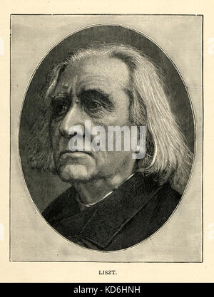 Franz Liszt in old age with Lina Schmalhausen who attended to the ...