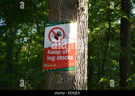 Forestry Commission Health and Safety signs Stock Photo - Alamy