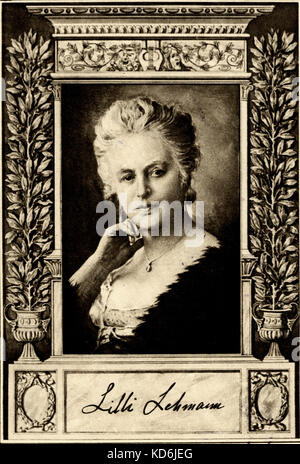 Opera singer Lilli Lehmann (1848-1929) as Isolde in Opera Tristan and ...