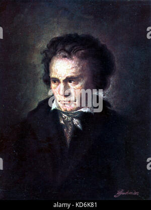 Painting of Ludwig van Beethoven (1770-1827) a German composer and ...