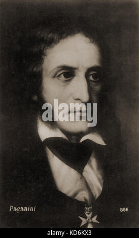 NICCOLO PAGANINI (1782-1840) Italian virtuoso violinist drawn by Jean ...