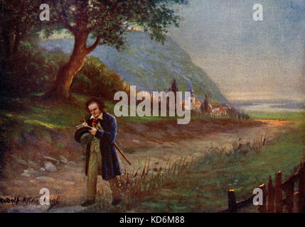 Ludwig van Beethoven on a walk, ca 1901. Found in the collection of ...