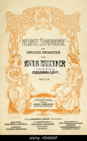 Anton Bruckner - 9th / Ninth Symphony score page in his handwriting ...
