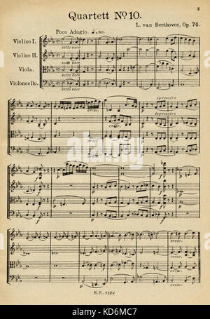 Ludwig van Beethoven - opening page of score for Pastoral Symphony, No 6, in F Major, Opus 68 ...