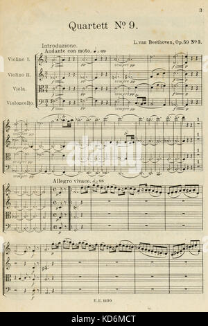 Ludwig van Beethoven - opening page of score for Pastoral Symphony, No 6, in F Major, Opus 68 ...