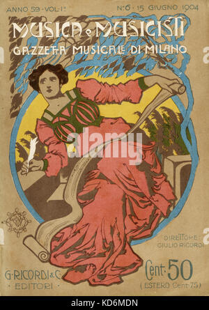 Cover of turn of 20th century Italian music magazine, ' Musica e ...