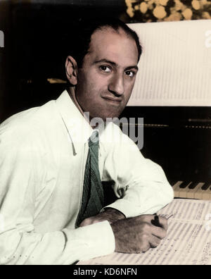 George GERSHWIN - portrait working on open score page . American ...