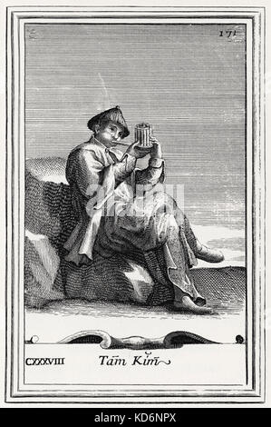 Sheng - Chinese mouth organ. Engraving Stock Photo - Alamy