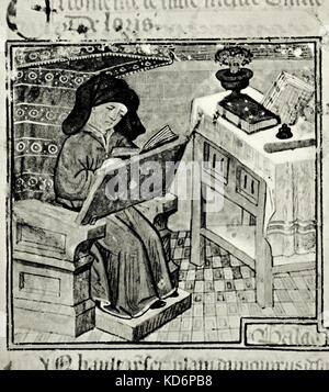 Guillaume de Machaut - contemporary portrait. French composer and poet ...