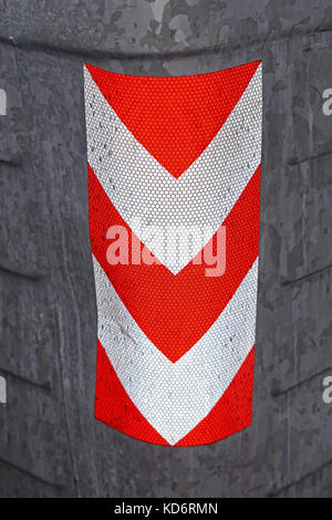 Reflective safety traffic sign at corner Stock Photo - Alamy