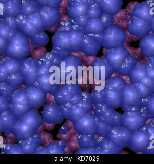 Blue organic cells under microscope Stock Photo - Alamy