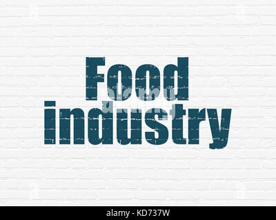 Industry concept: Food Industry on wall background Stock Photo - Alamy