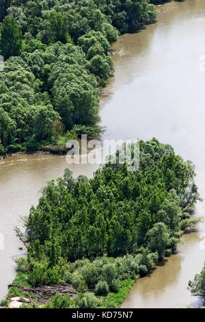 The lower stretch of the Mura River, Croatia Slovenia and Hungary Stock ...