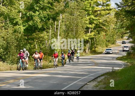 Winding, curvy road in Door County, Highway 42, near Death's Door and ...