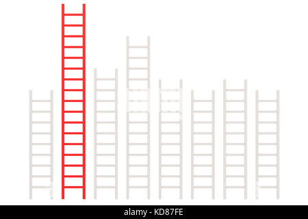 Red ladder among white image with hi-res rendered artwork that could be ...