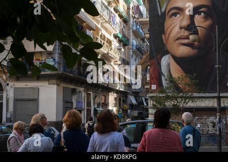 Napoli Naples Historical Center Forcella street laundry cityscape ...