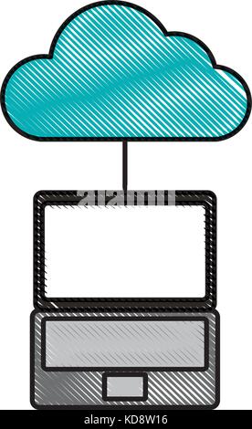 programming binary code cloud storage glyph icon vector illustration Stock Vector Image & Art ...