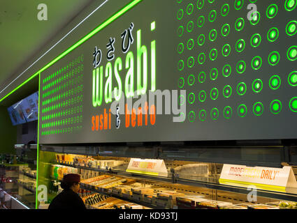 Interior of Wasabi sushi bento fast food restaurant & self service ...
