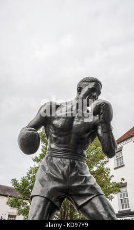 Statue of famous boxer,Randolph Turpin in Warwick, Midlands,England,UK ...
