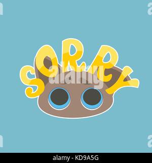 Sorry Sticker Social Media Network Message Badges Design Stock Vector ...