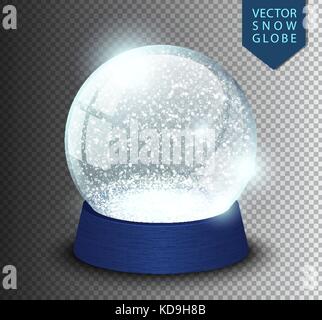 Vector Realistic 3d Transparent Christmas Glass Ball Set with Silver ...