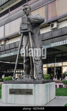 Statue of Milton Manaki, Bitola, Macedonia Stock Photo - Alamy