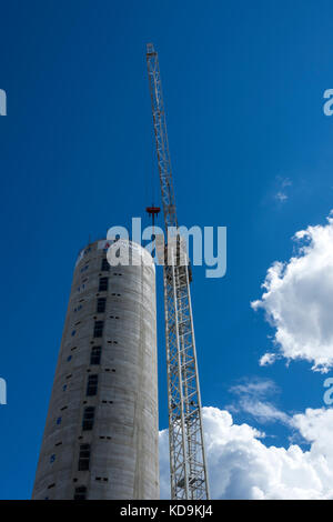 The central core of the Hotel Indigo building under construction, from ...