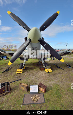 Spitfire static display at Southport Air Show Stock Photo - Alamy