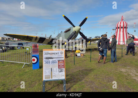 Spitfire static display at Southport Air Show Stock Photo - Alamy