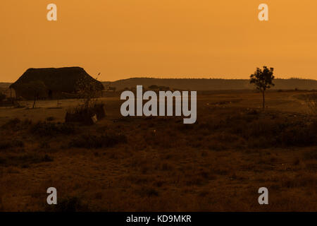 African rural village with sunset. Angola, Dundo Stock Photo - Alamy