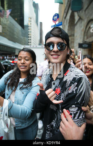 The Latin American boy band CNCO (members: Christopher Vélez, Richard ...