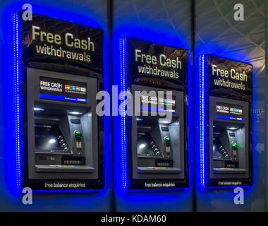 ATM cashpoint and cash withdrawal facility at a terminal building in O ...